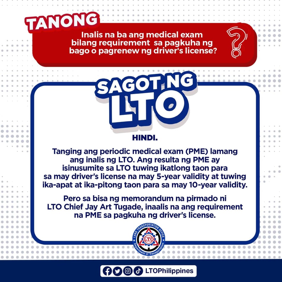 Driver's License Renewal Requirements in the Philippines