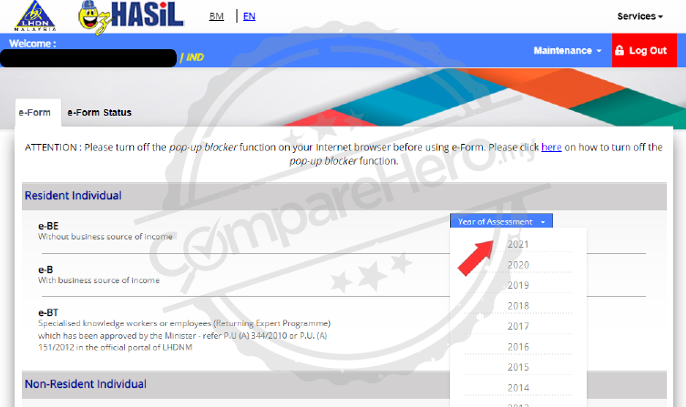 Malaysia Personal Income Tax E-filling Guide
