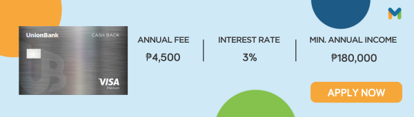 UnionBank Cash Back Visa Platinum Review