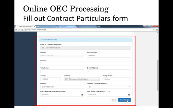 BM Online OEC Exemption Guide for Returning OFWs